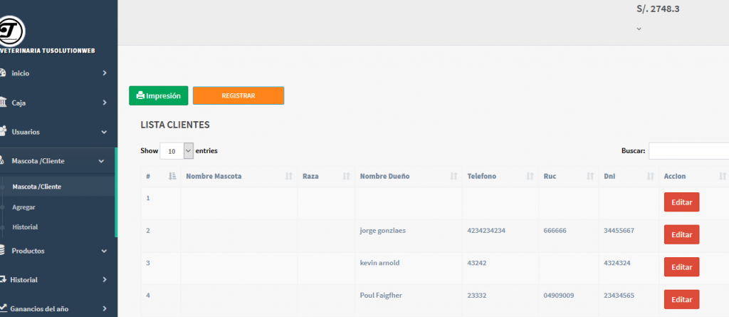 sistema de una clinica veterinaria en php mysql - Compra Código Fuente ...