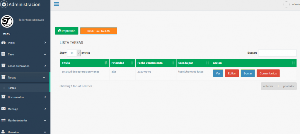 software para despachos de abogados en php mysql con codigo - Compra Código Fuente de Sistemas ...