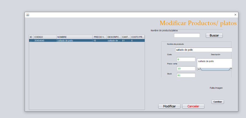 sistema de restaurante java mysql POO codigo fuente - ventas programacion